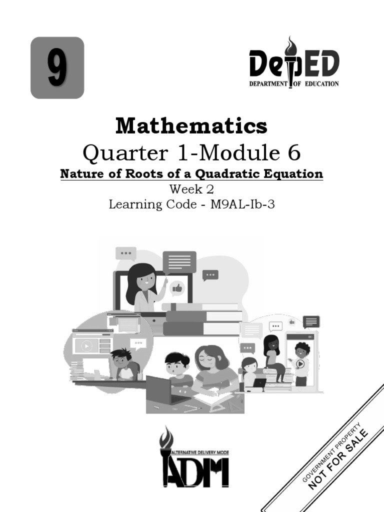 Math9 Quarter1 M6 | PDF | Quadratic Equation | Equations