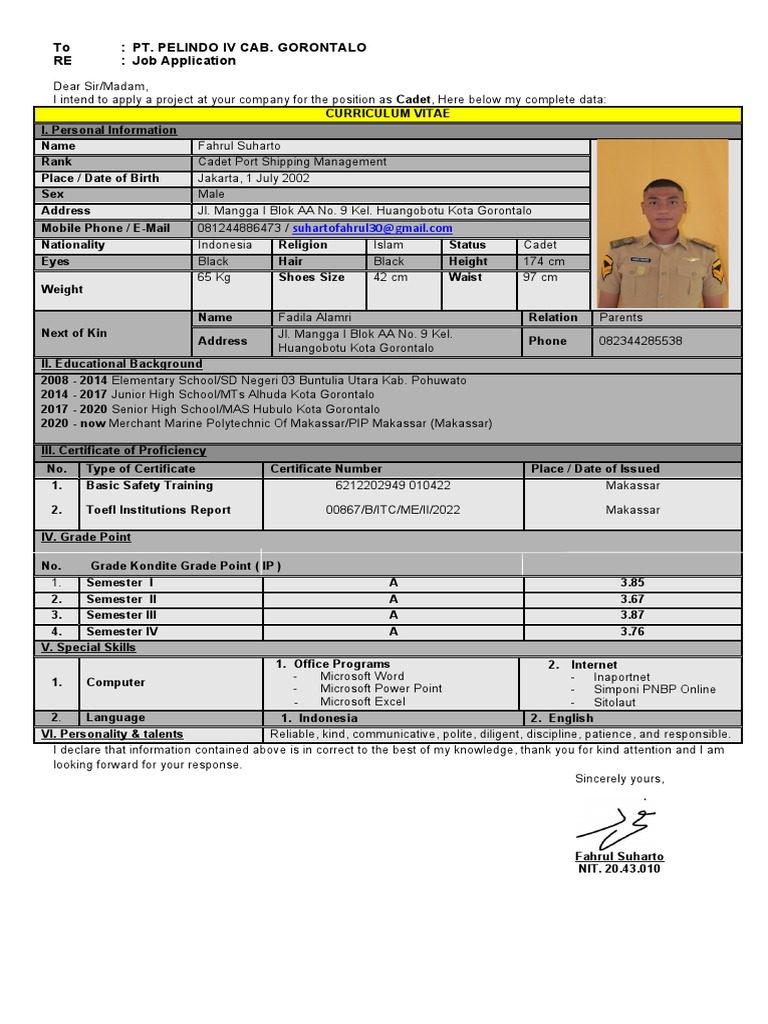 Curriculum Vitae Fahrul Suharto | PDF | Computing