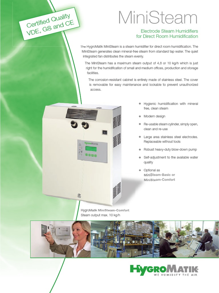 Hygromatik Brochure - MiniSteam | PDF | Equipment | Electrical Engineering