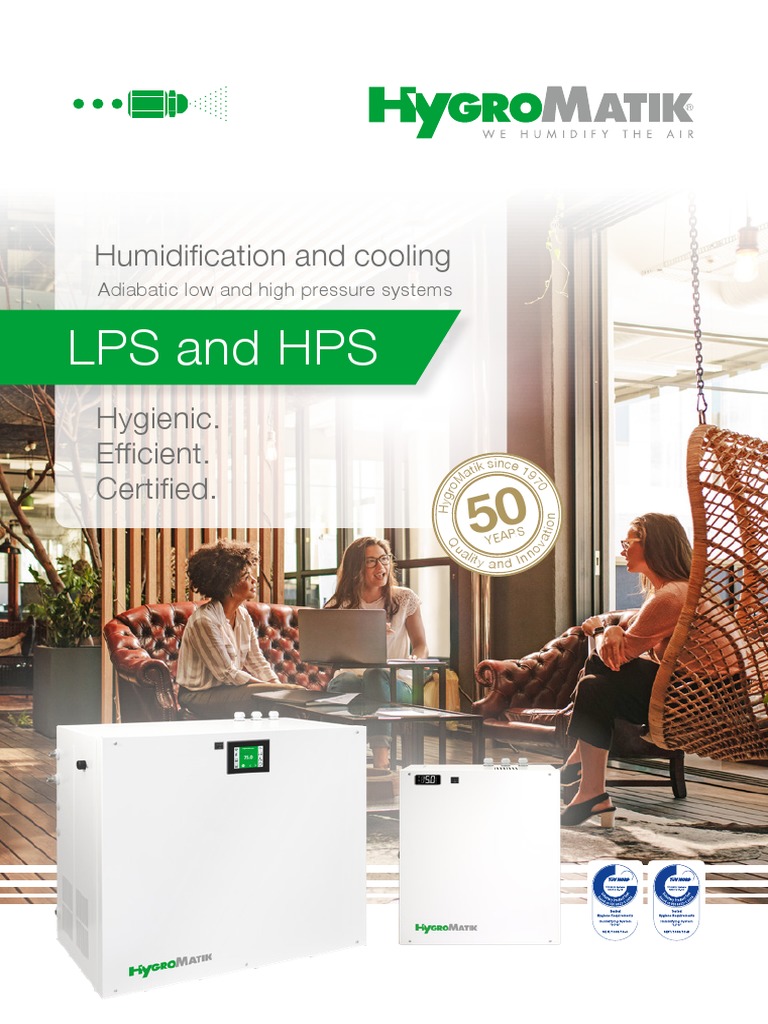 Hygromatik Brochure Adiabatic Systems LPS + HPS | PDF | Humidity | Water