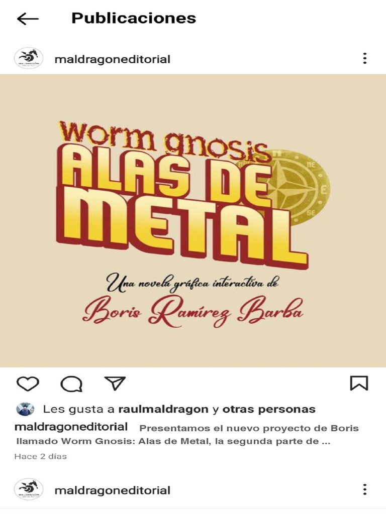 Presentamos El Nuevo Proyecto de Boris: Llamado Worm Gnosis: Alas de ...