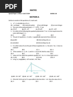 MATHEMATICS-Sample Paper | PDF | Circle | Area