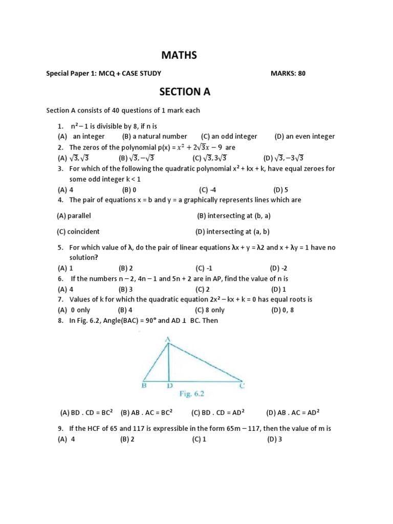 Maths Class To Special Paper 1 | PDF | Circle | Area