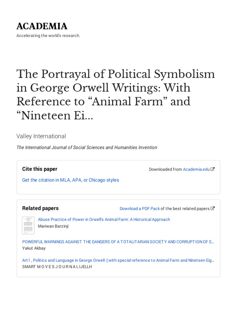 Animal Farm | Download Free PDF | George Orwell | Political Fiction