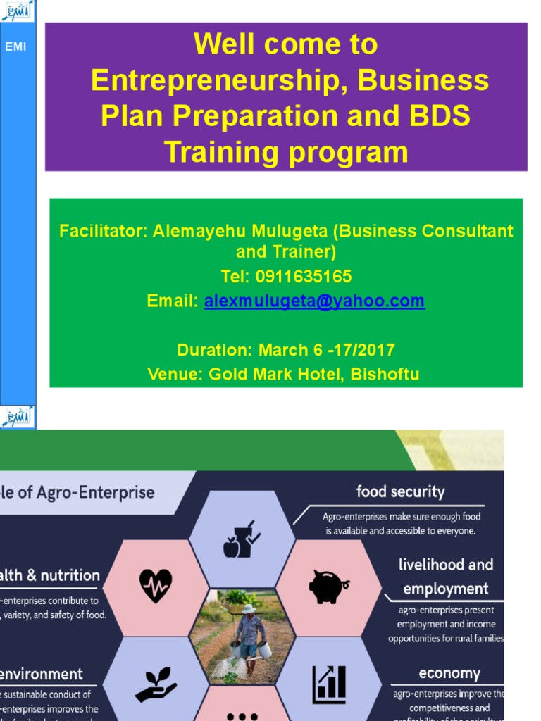 Well Come To Entrepreneurship, Business Plan Preparation and BDS ...