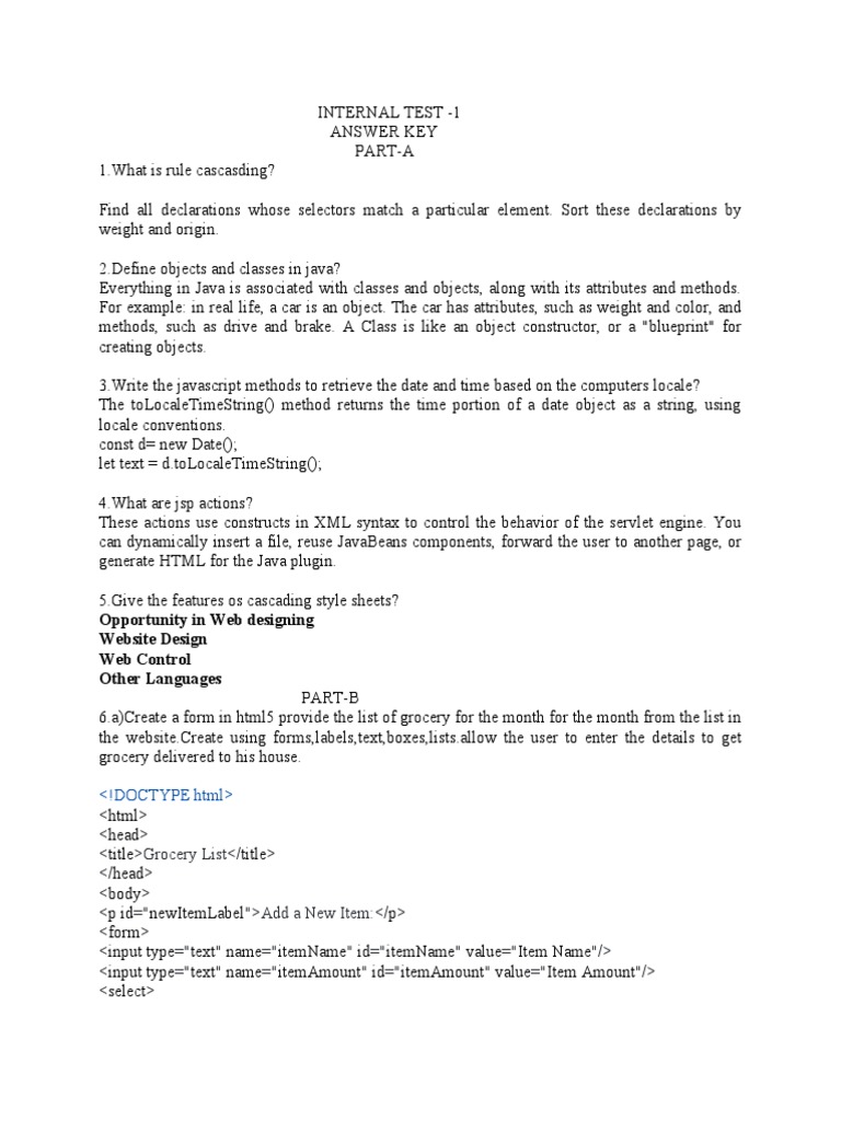 Internal Test | PDF | Document Object Model | Html Internal Test | PDF | Document Object Model | Html