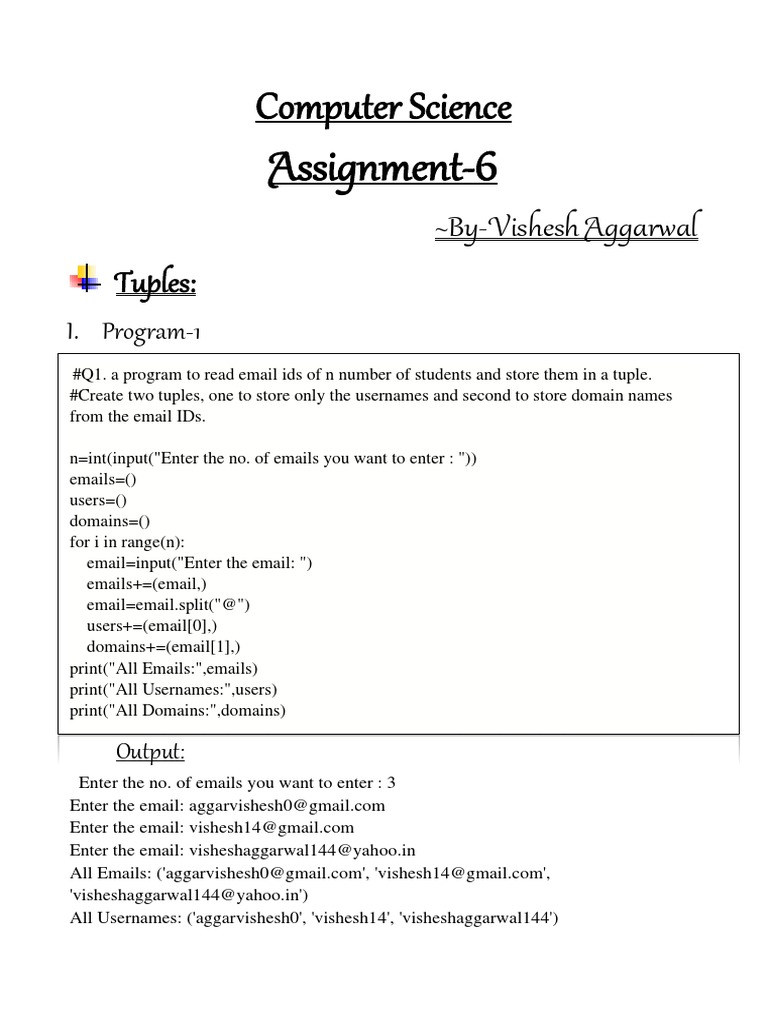 Program to Demonstrate the Use of Tuples and Dictionaries in Python ... Program to Demonstrate the Use of Tuples and Dictionaries in Python ...