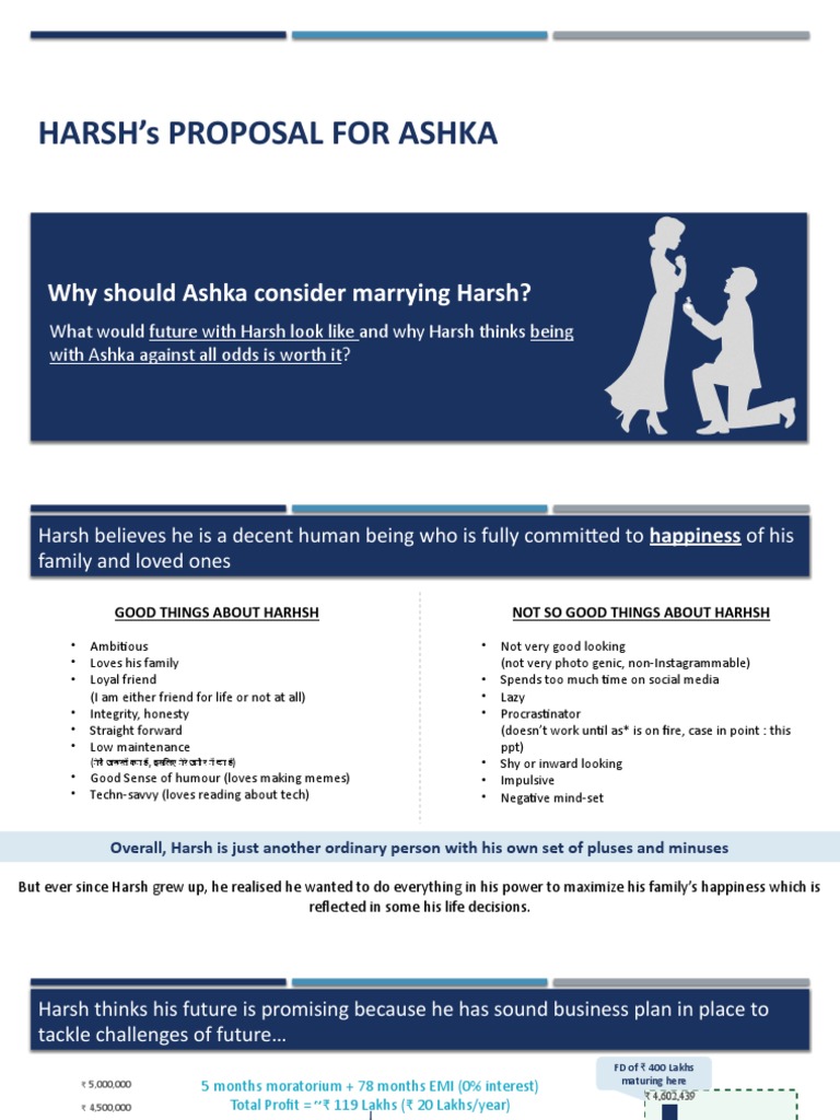 Harsh'S Proposal For Ashka | PDF | Economies