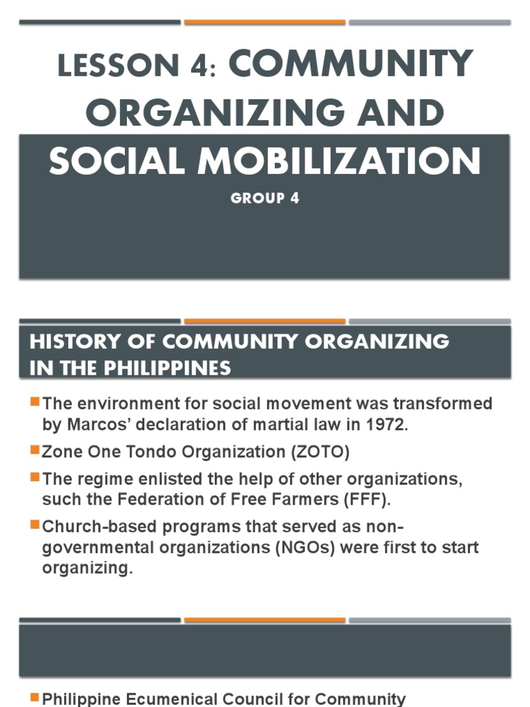 Community Organizing and Social Mobilization | PDF