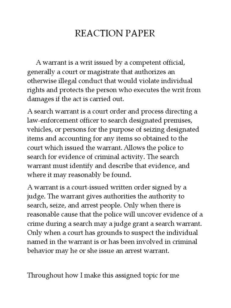Reaction Paper | PDF