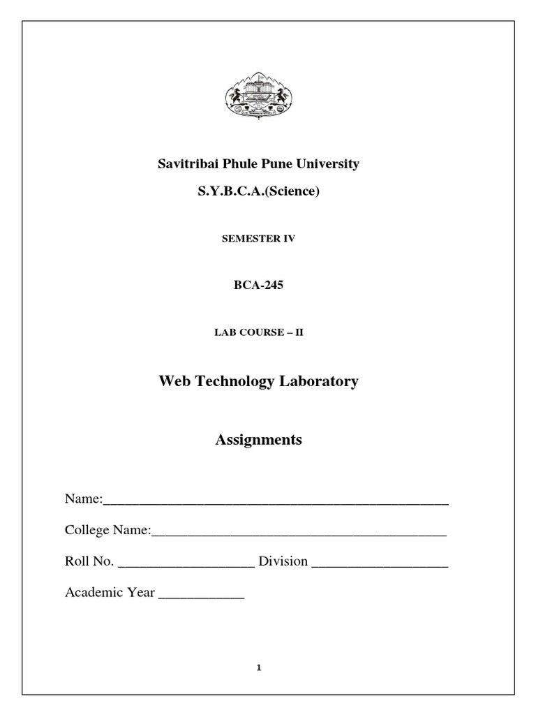 BCA Web Technology Lab Manual | PDF | Php | Parameter (Computer Programming)