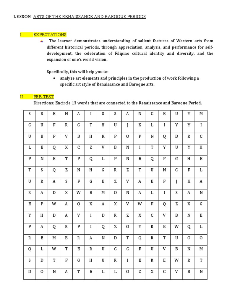 Arts-9 Module-2ndquarter-Competency1 | PDF | Renaissance | Baroque