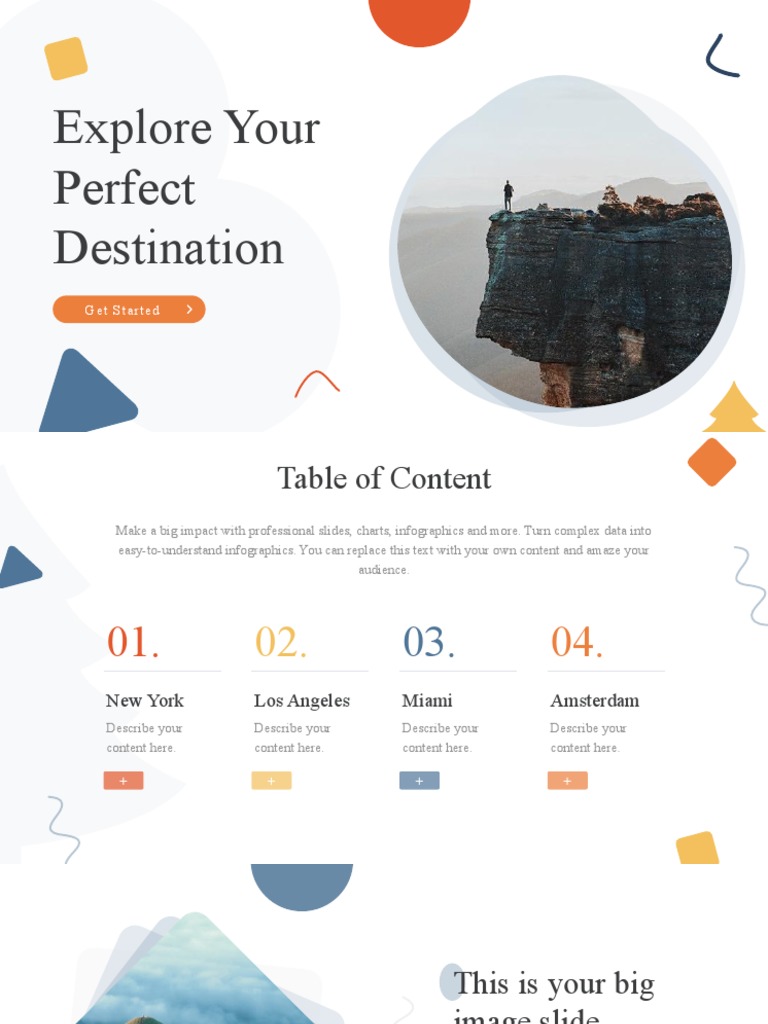 Travel Destination Presentation Template | PDF | Infographics ...