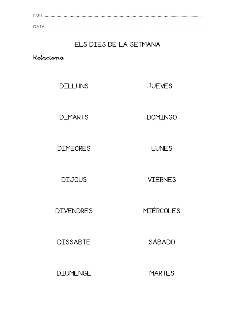 Dies de La Setmana | PDF