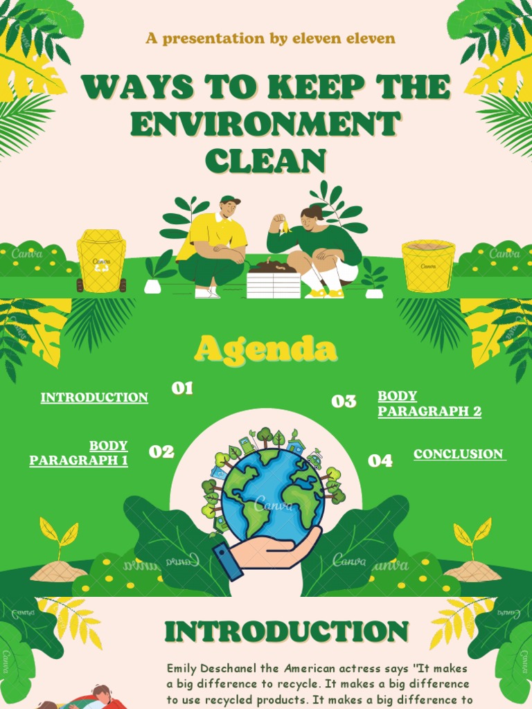 Green and Brown Colorful Illustrated Environmental Campaign Presentation | PDF