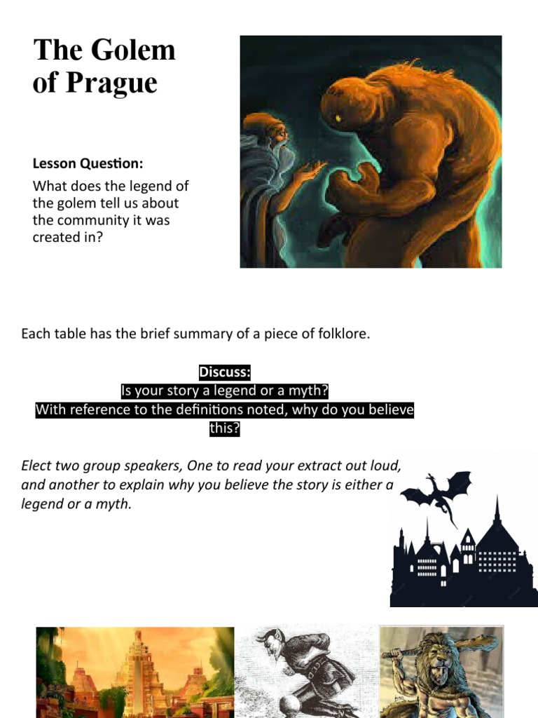The Golem of Prague: Lesson Question | PDF | Jews And Judaism | Hebrew ...