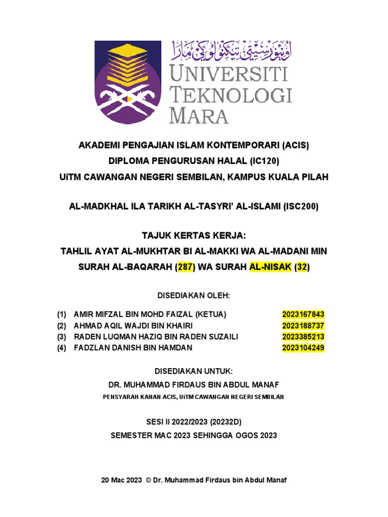 7 - Format Assignment ISC102 | PDF