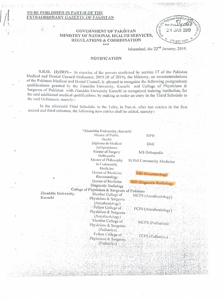 PMDC 3rd Schedule - 2 | PDF