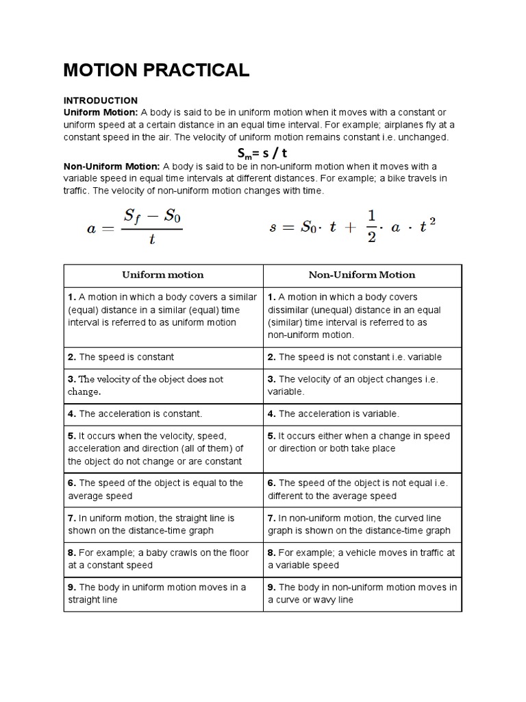 Motion Practical 2º Eso Pdf Velocity Acceleration