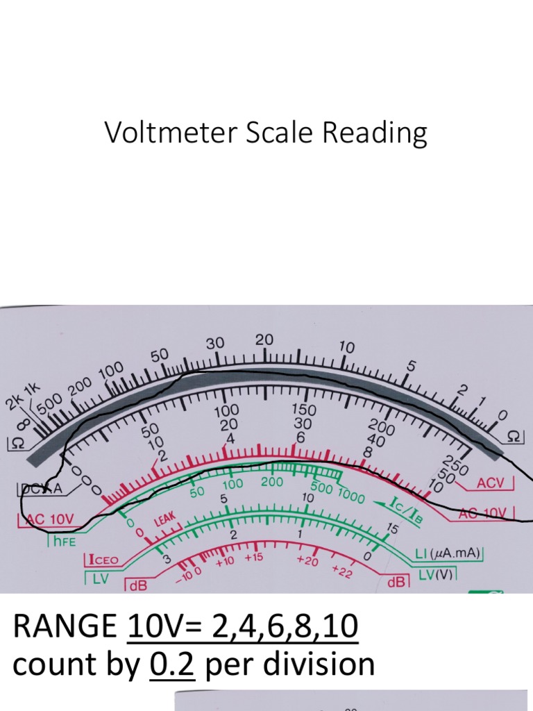 Voltmeter Scale Readings Guide | PDF | Teaching Methods & Materials