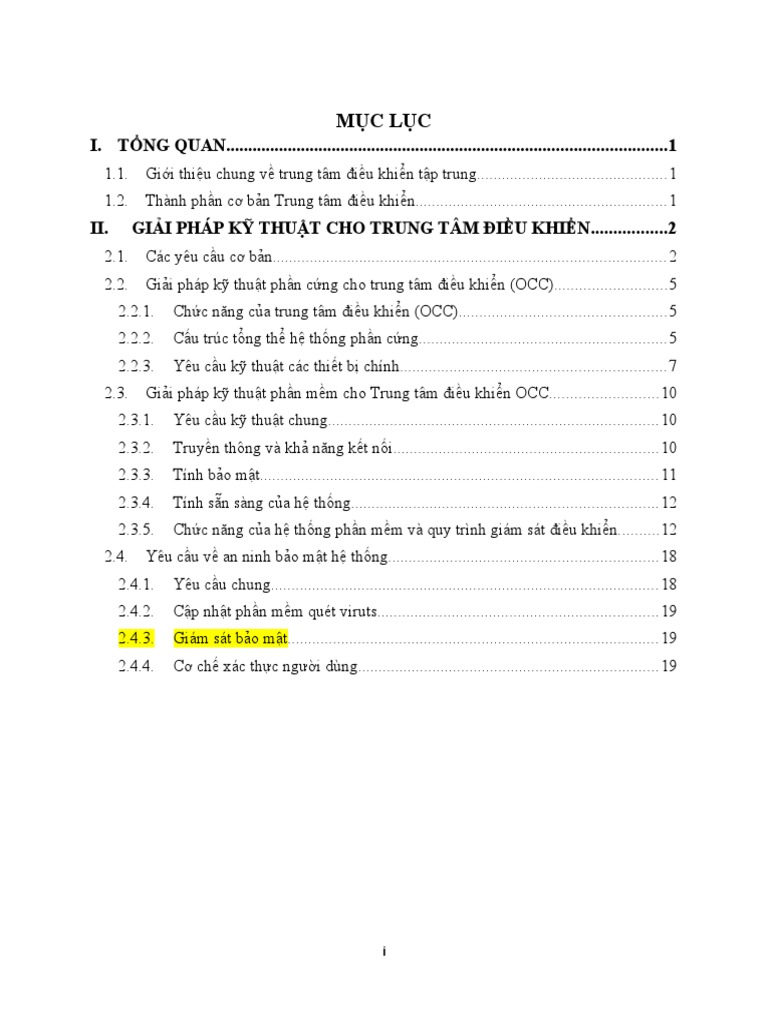 PHƯƠNG ÁN KỸ THUẬT HỆ THỐNG OCC | PDF