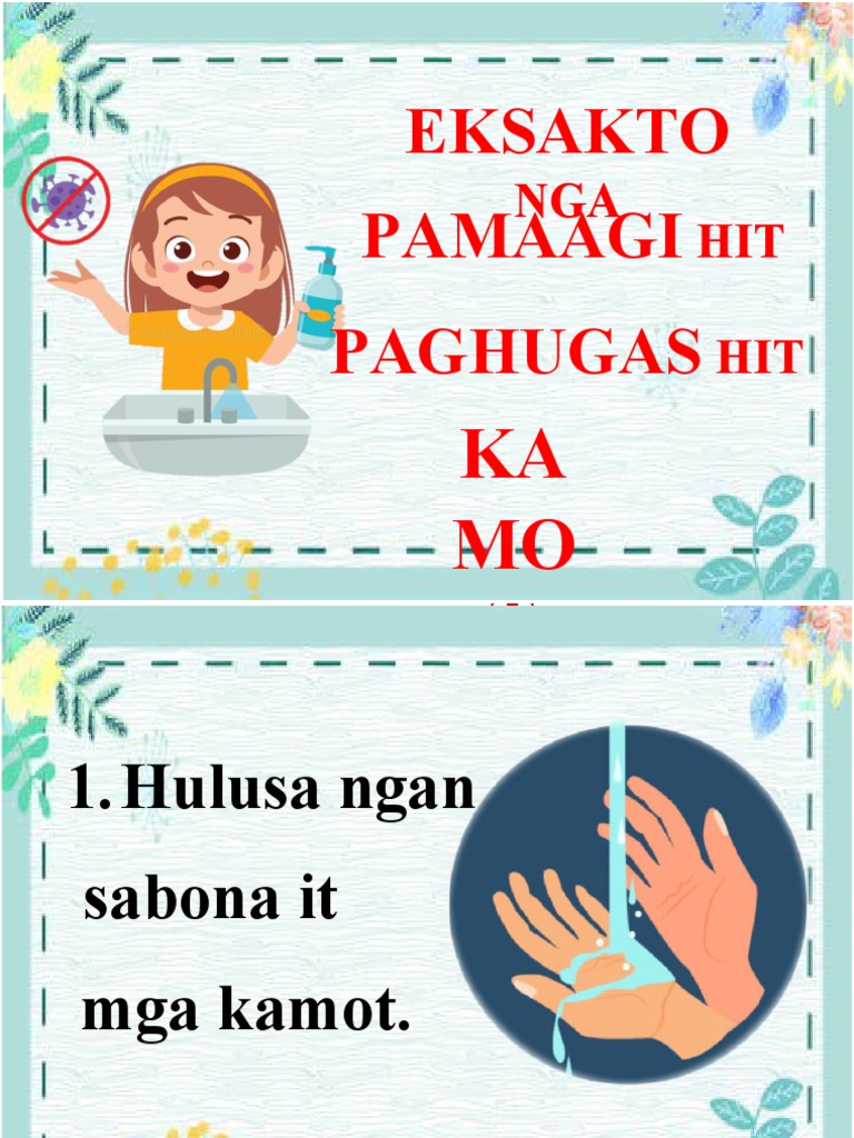 Eksakto Nga Pamaagi Han Paghugas Hit Kamot | PDF