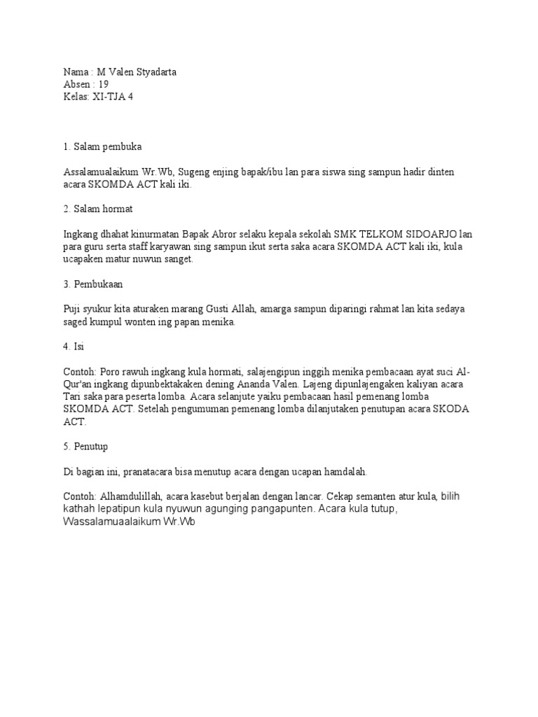 Teks Pranatacara | PDF