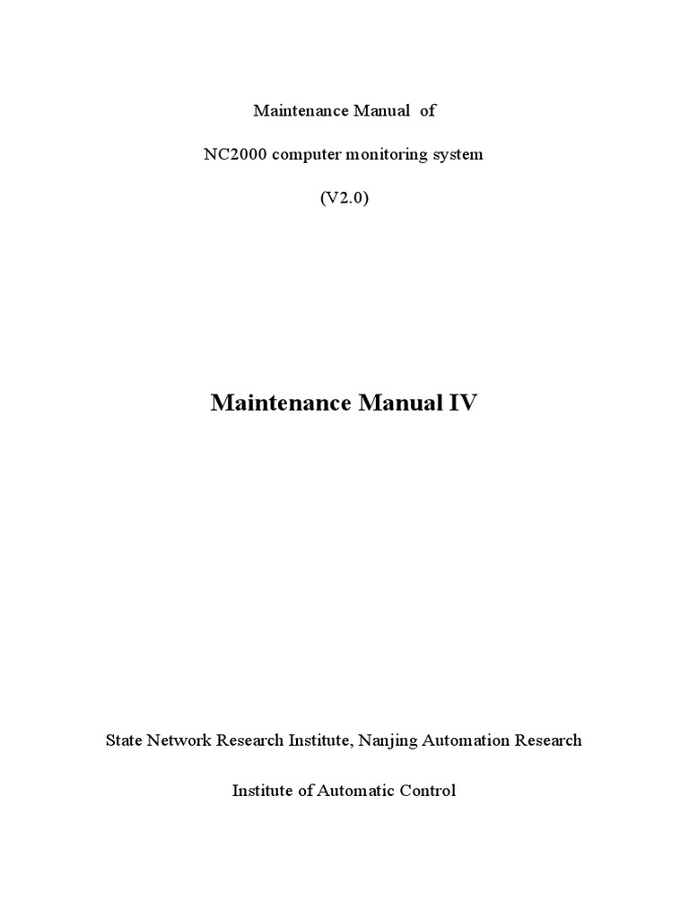 (123doc) - Nc2000-System-Operation-Manual-Vol4 | PDF | Computer Network | Operating System