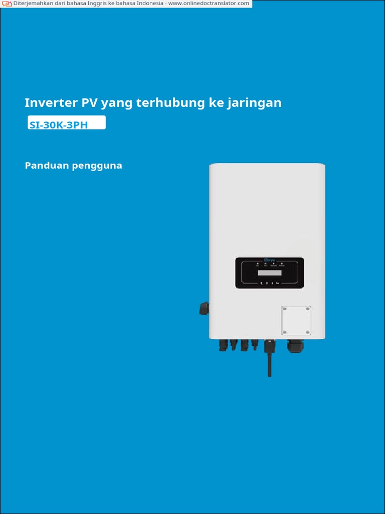 Manual Book SI-30k-3PH - En.id | PDF