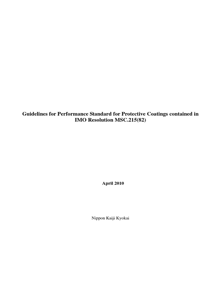 Guidelines For Performance Standard For Protective Coatings | PDF ...