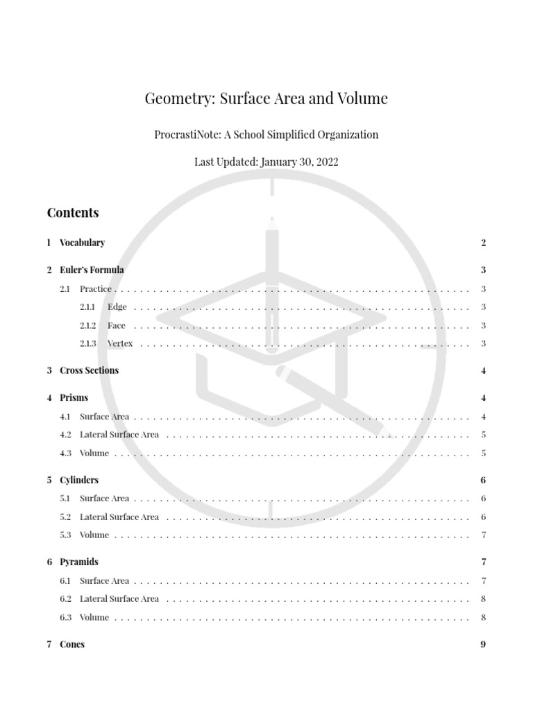 Surface Area and Volume | PDF | Area | Triangle