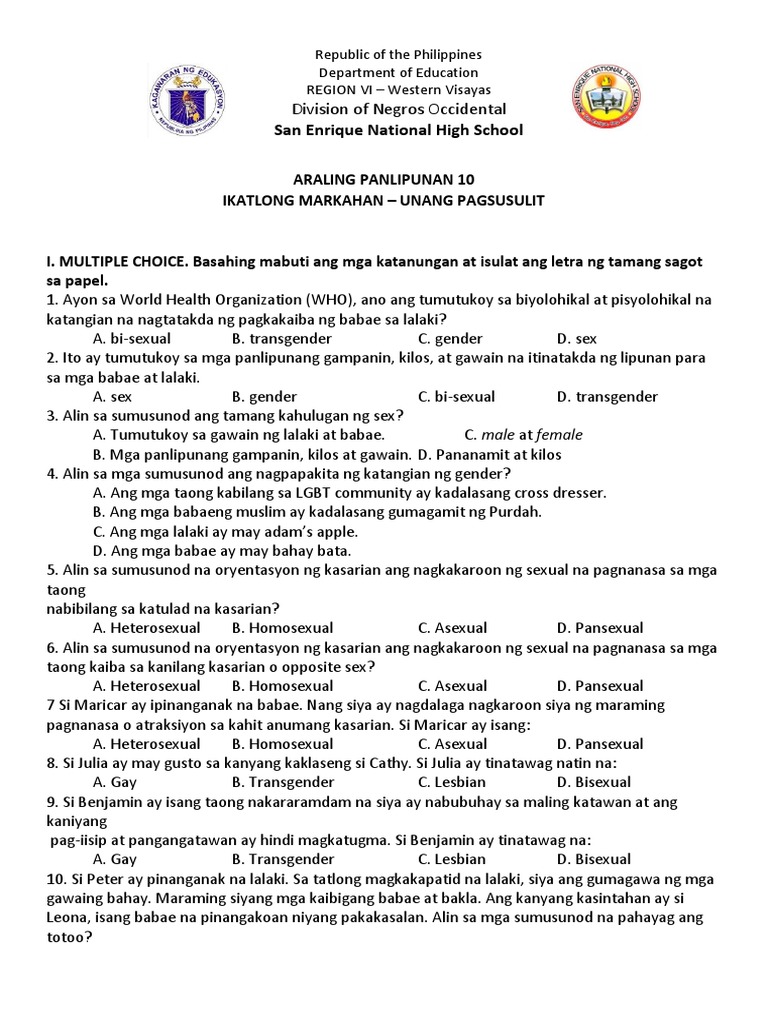 Aralpan q3 Summative AP | PDF