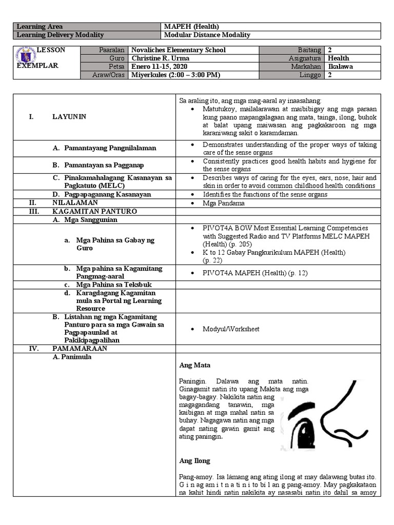 Grade2 Health 2 Q2W2 Le | PDF