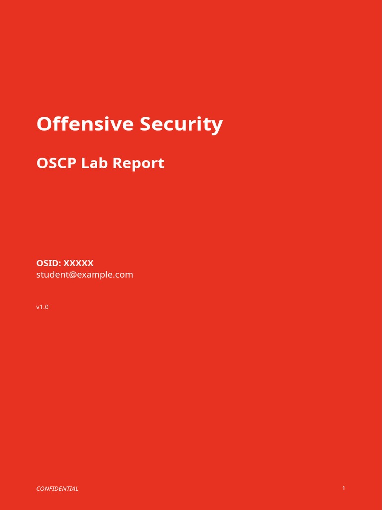 Offensive Security: OSCP Lab Report | PDF | Penetration Test | Security