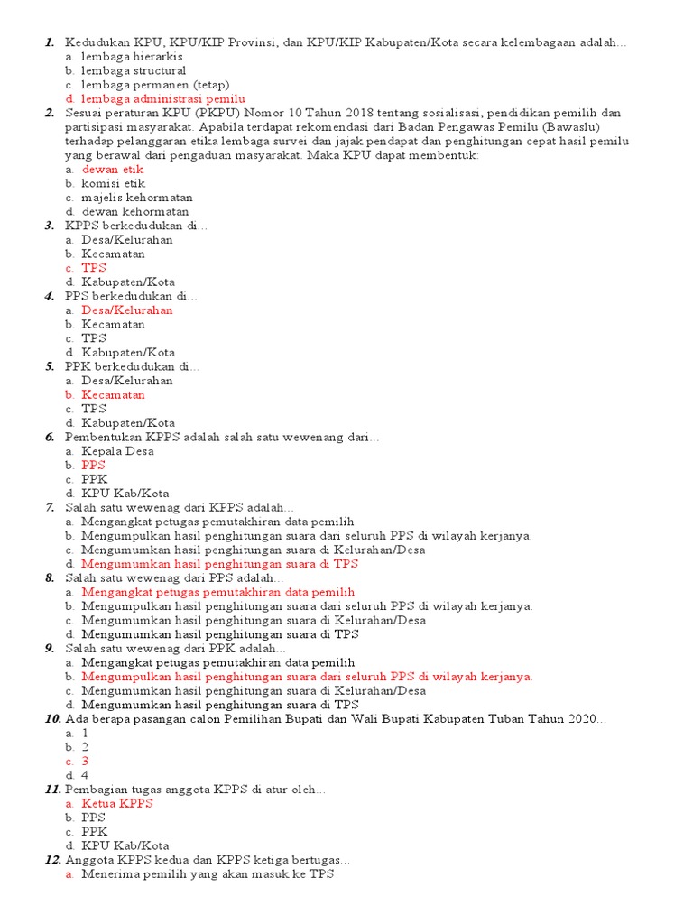Soal Tes Tulis | PDF