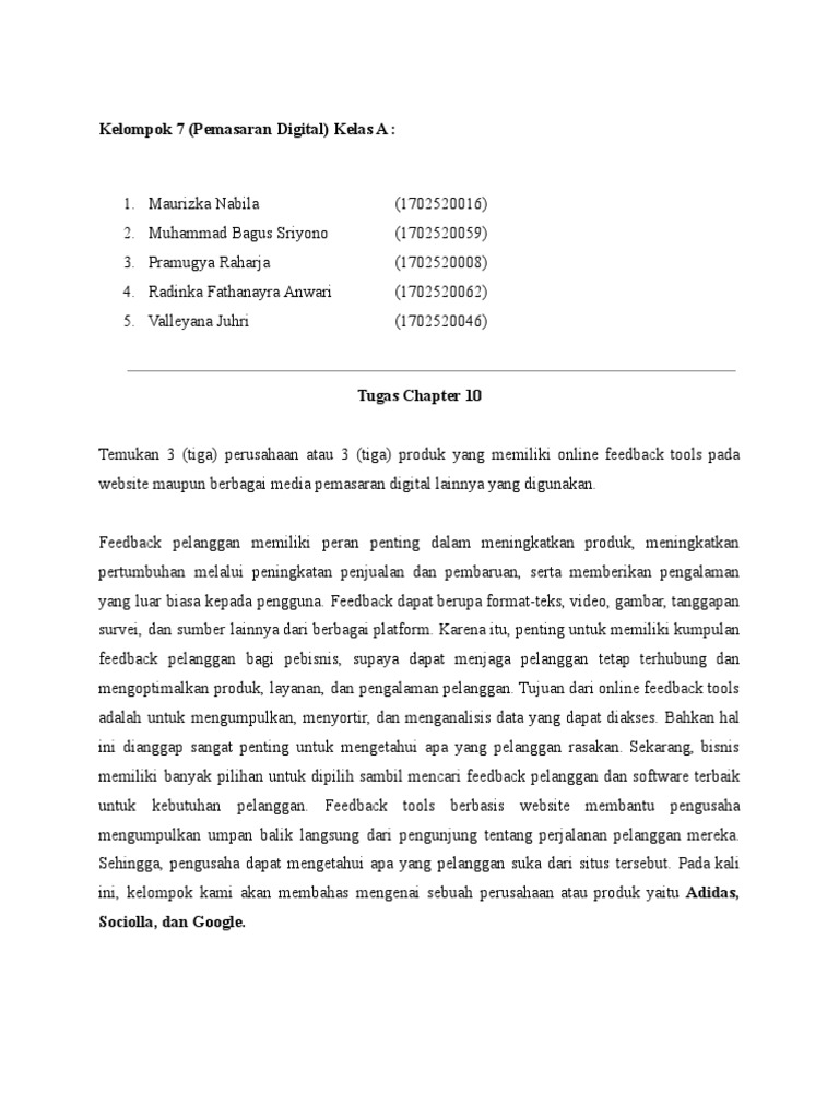 Kelompok 7 - Tugas Chapter 10 | PDF