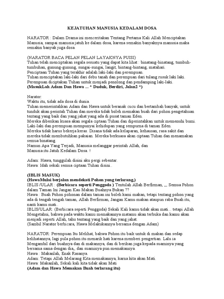 Liturgi Kejatuhan Manusia Dalam Dosa | PDF