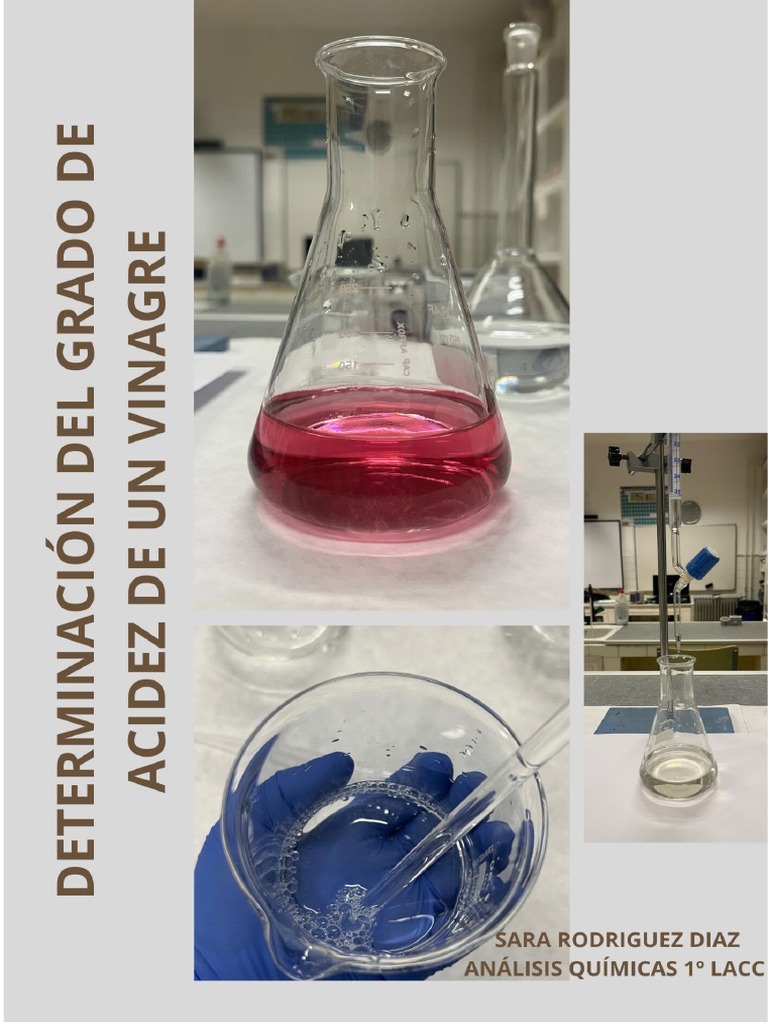 Determinacion Del Grado de Acidez de Un Vinagre. Sara Rodriguez Diaz 1º ...