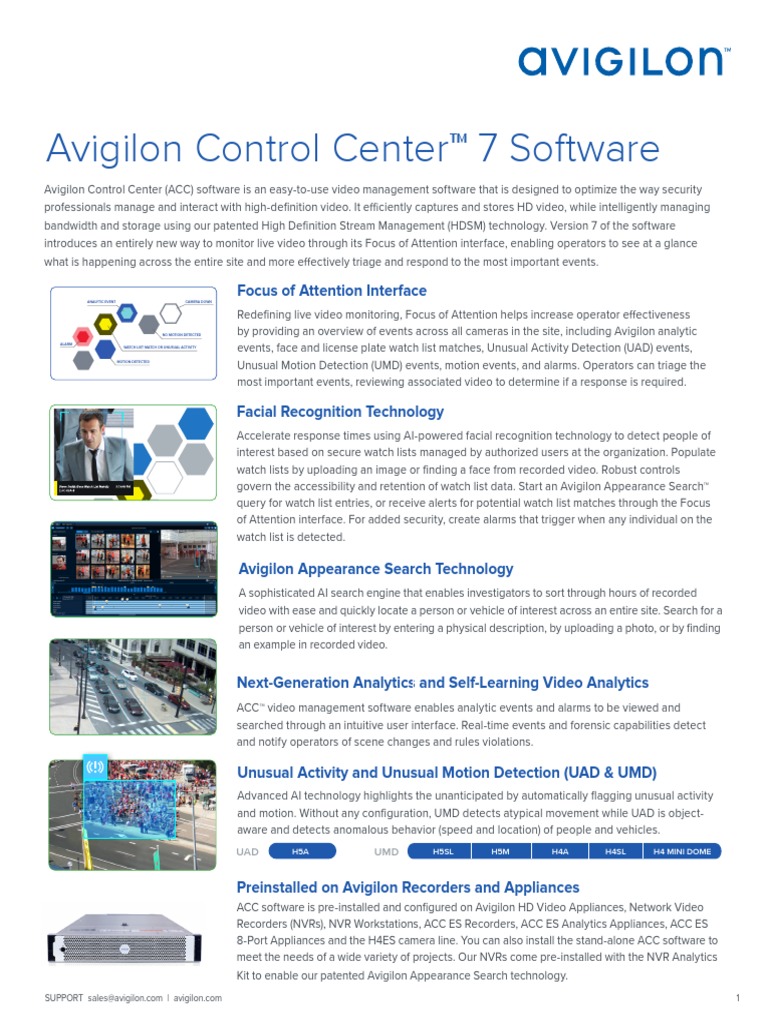 Avigilon Control Center™ 7 Software: UMD UAD | PDF | Ios | Computer ...