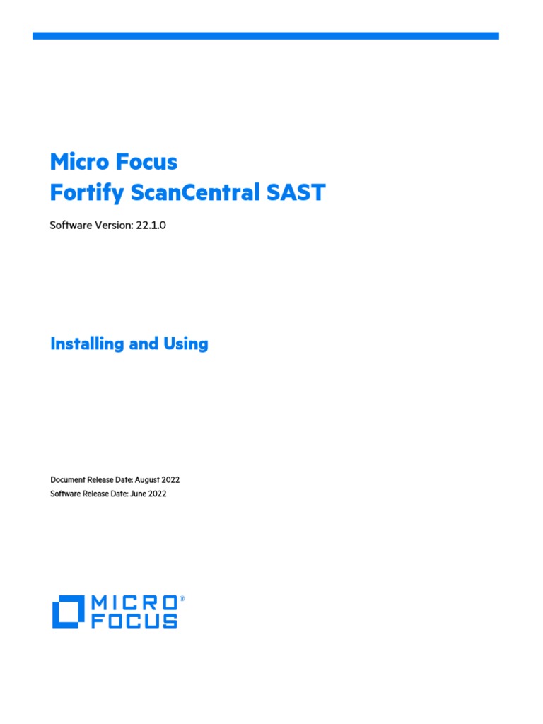 SC SAST Guide 22.1.0 | PDF | Java (Software Platform) | Source Code