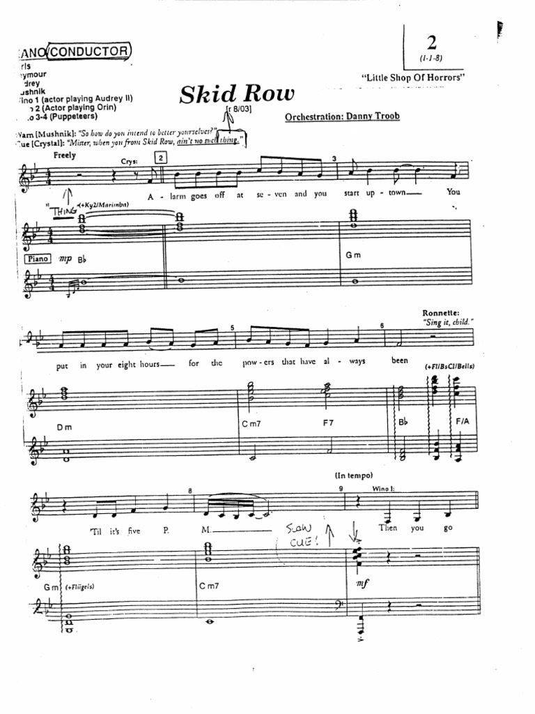 Little Shop of Horrors - Skid Row | PDF