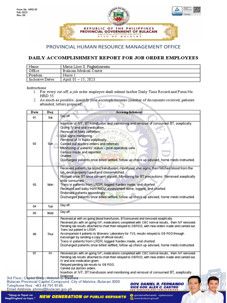 HRD-55-Daily-Accomplishment-Report-for-Job-Order-Employees LHEE MARCH ...