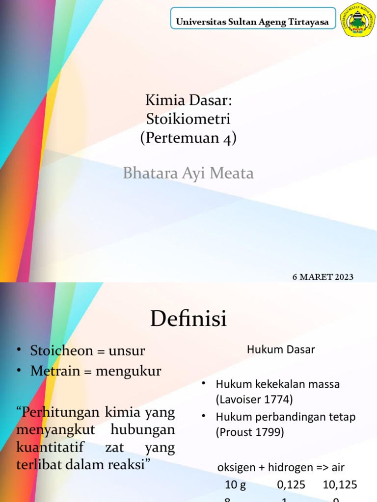 Stoikiometri Bhatara | PDF