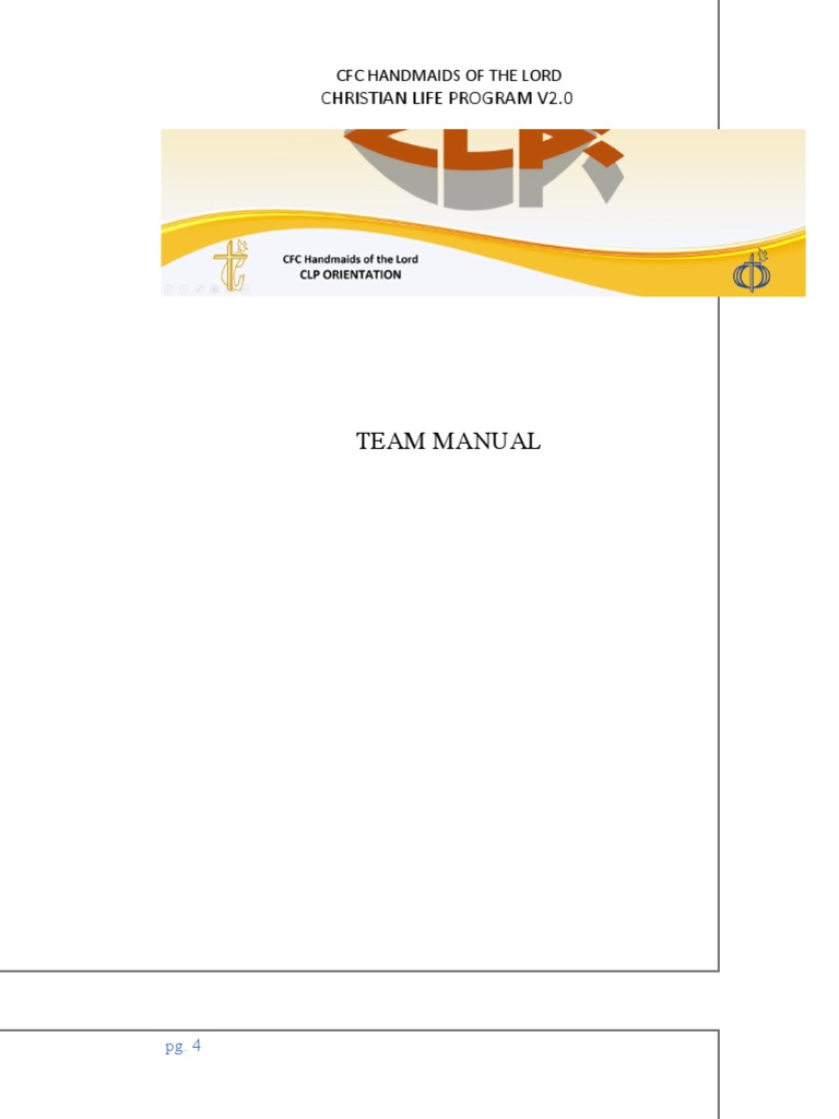 Team Manual: Christian Life Program V2.0 | Download Free PDF | Jesus ...