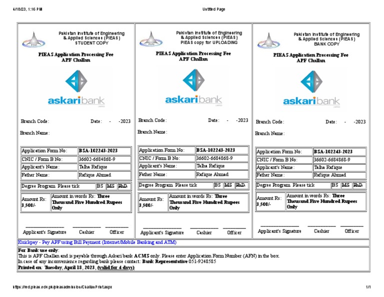 Kuickpay - Pay APF Using Bill Payment (Internet/Mobile Banking and ATM ...