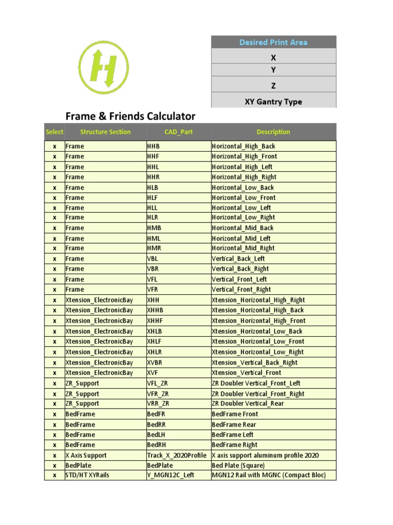 Frame Calculator | PDF | Extrusion | Mechanical Engineering