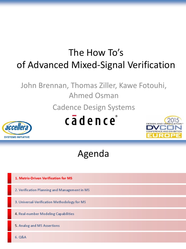 The How To's of Advanced Mixed-Signal Verification | PDF
