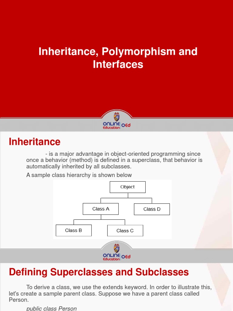 Week011-012-Presentation-Inheritance, Polymorphism and Interfaces | PDF ... Week011-012-Presentation-Inheritance, Polymorphism and Interfaces | PDF ...