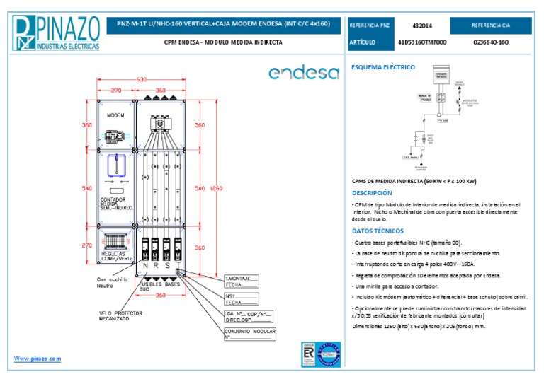 Módulo Medida Indirecta Endesa | PDF