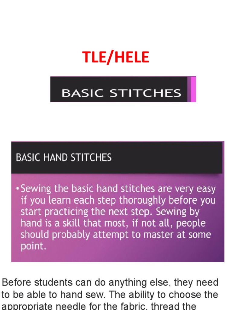 Basic Hand Stitch | PDF